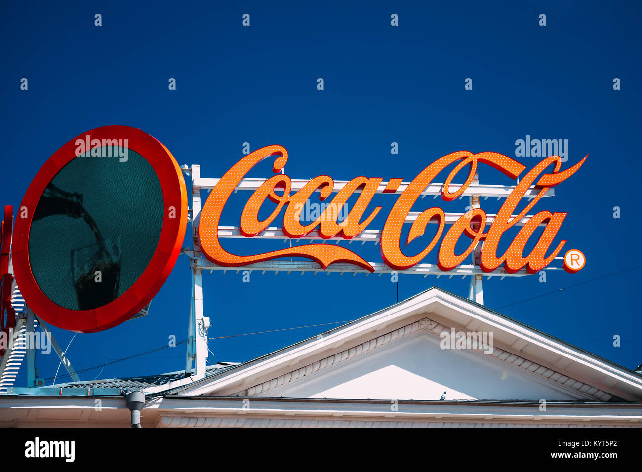 Coca cola commercial sign in hi-res stock photography and images - Alamy
