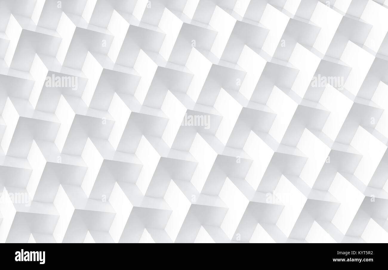 White cube background, embed cubes geometric pattern in 3d render Stock ...