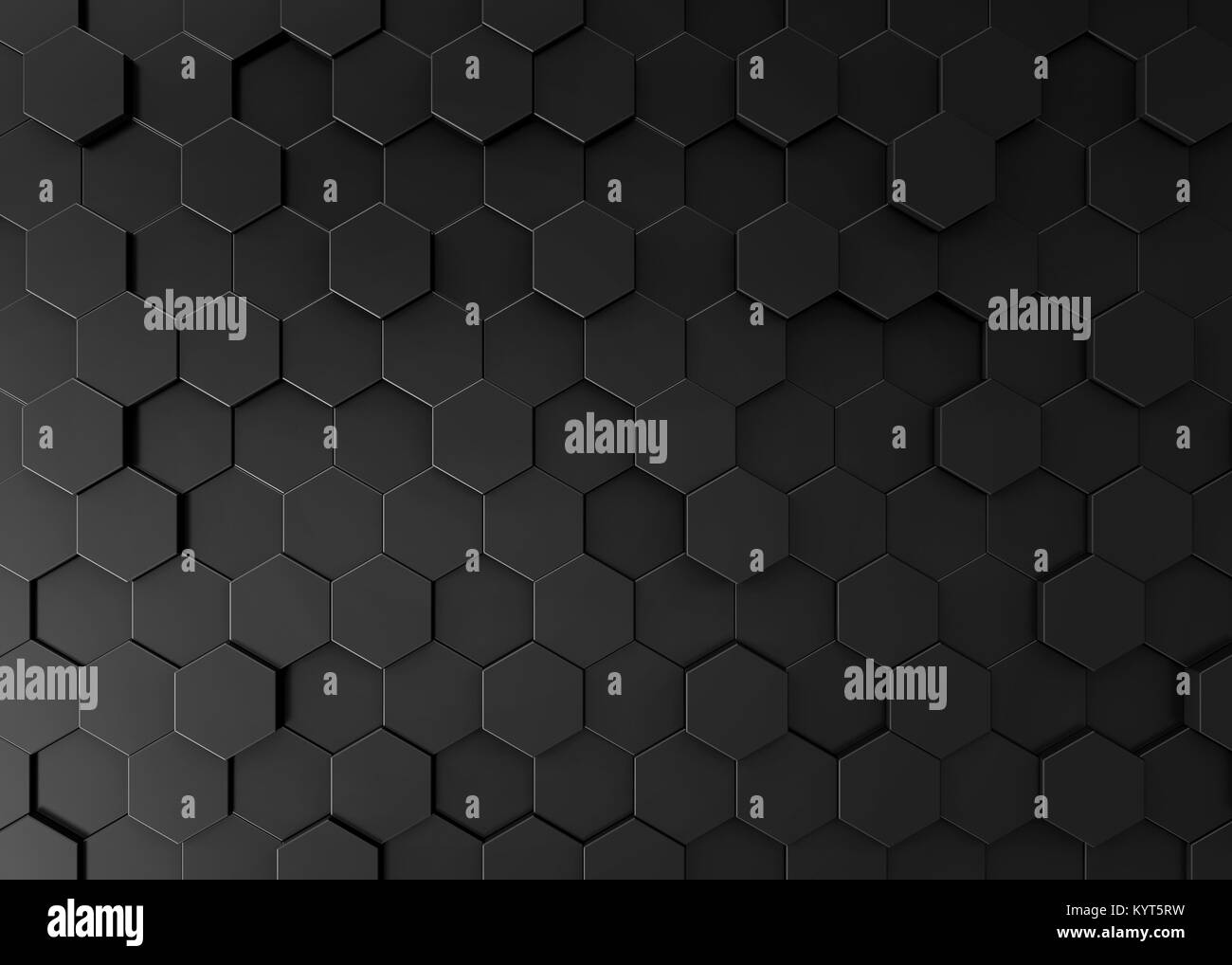 Black hexagon background, 3d render geometric pattern wallpaper Stock ...