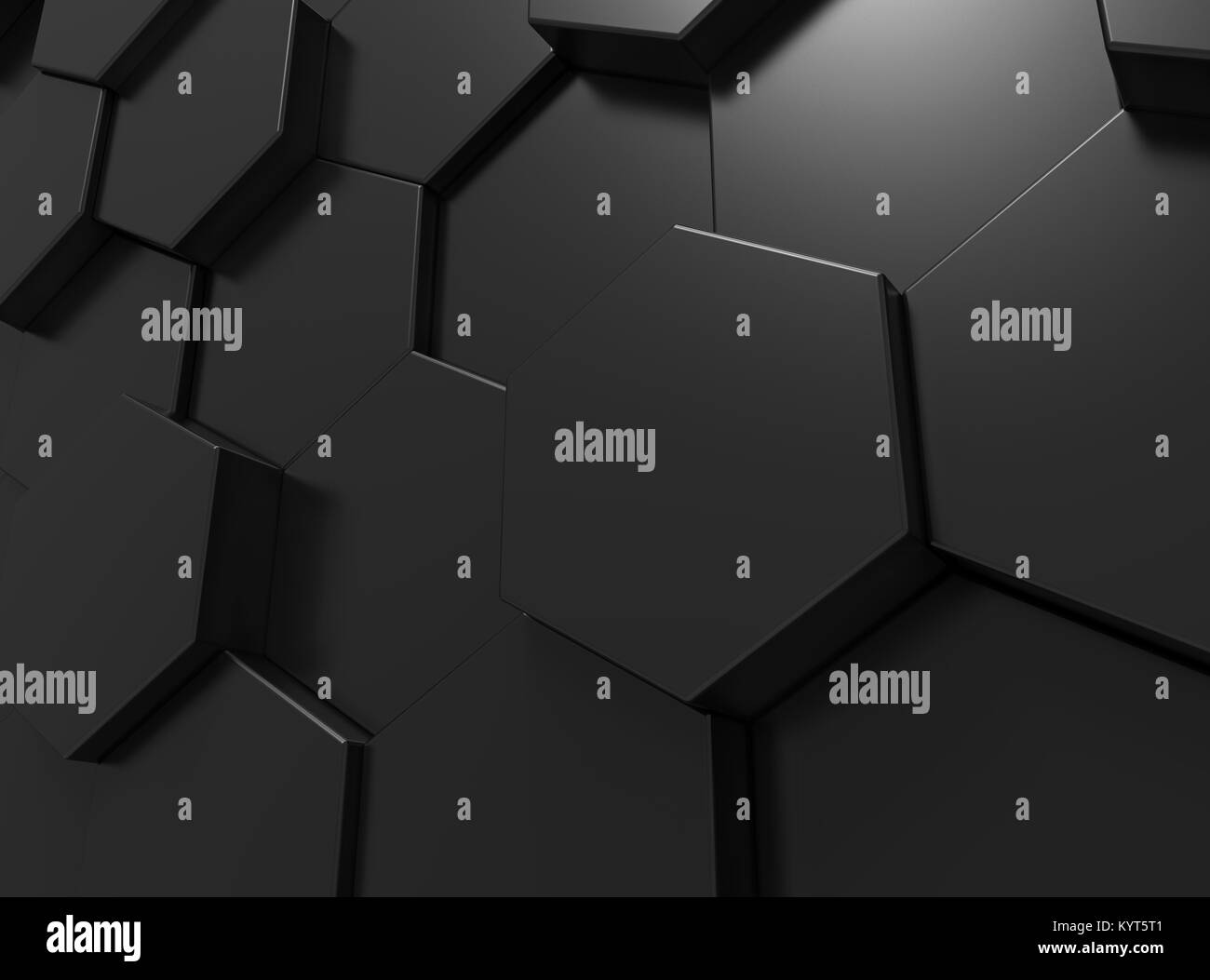 Black hexagon background, 3d render geometric pattern wallpaper Stock ...