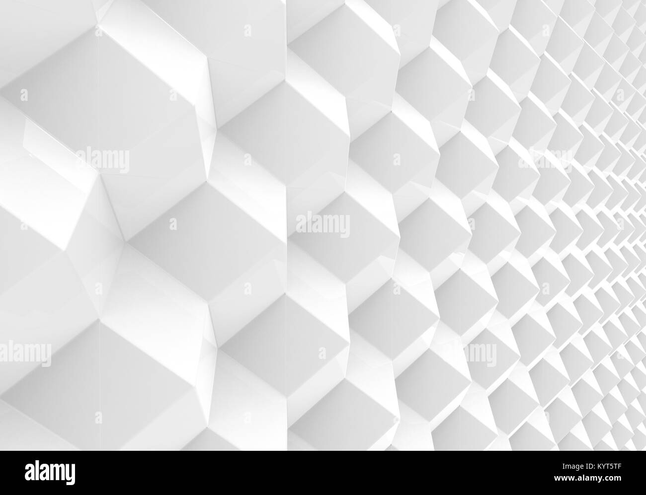 White geometric background, cubes pattern in 3d render Stock Photo - Alamy