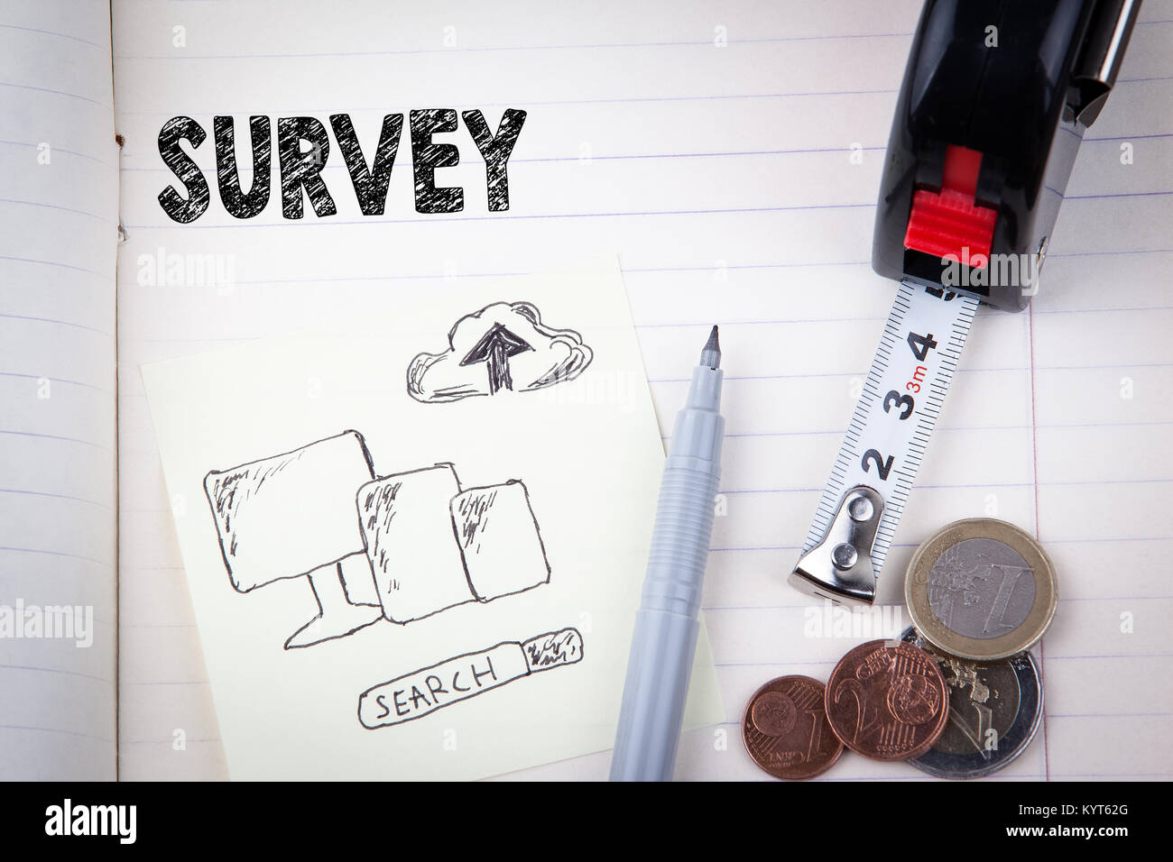 survey concept. social media, digital marketing and internet business ...