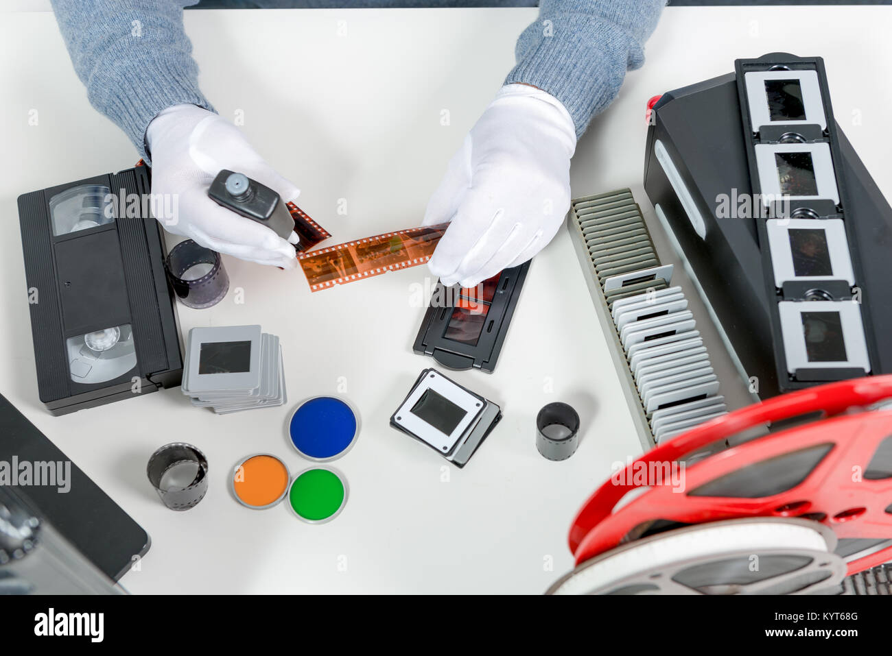 Scan slides and films to transform into a digital data Stock Photo - Alamy