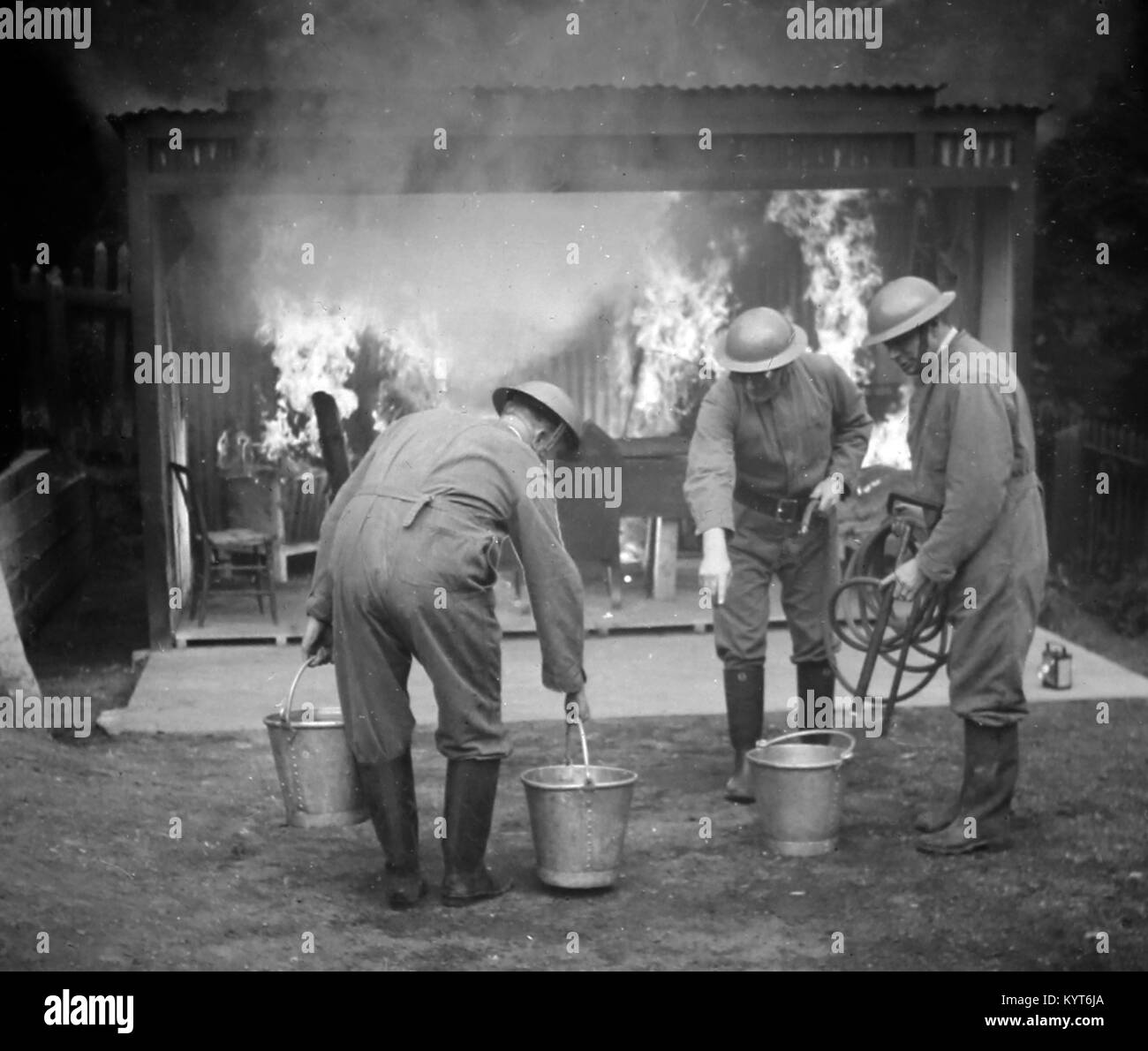 A Fire Party, ARP training exercise during WW2 Stock Photo: 172021090 ...