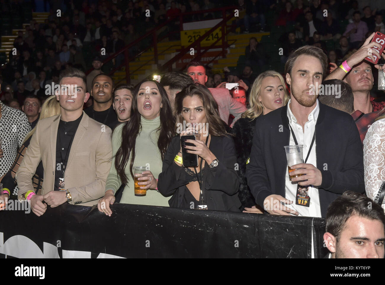 ‘Geordie Shore’ cast members, family and friends watch Aaron Chalmers ...