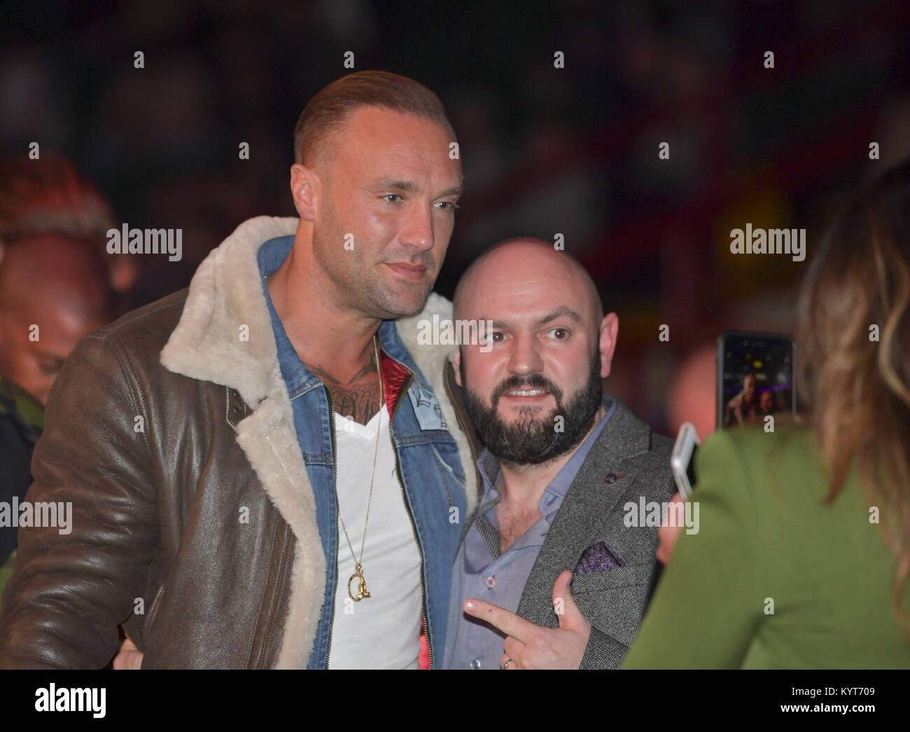‘Geordie Shore’ cast members, family and friends watch Aaron Chalmers ...