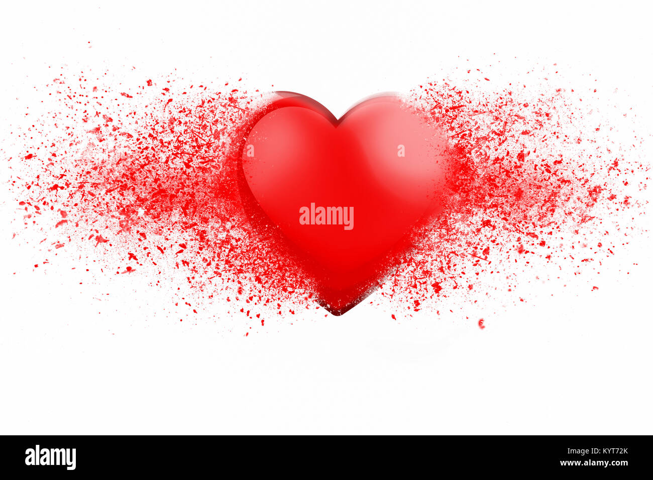 Red Shiny Red Heart In The Middle Says Thet Hearted