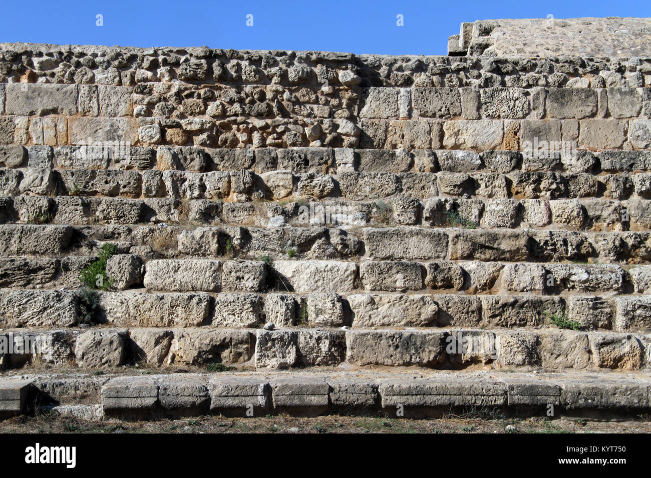 Stone wall in Salamis, North Cyprus Stock Photo - Alamy