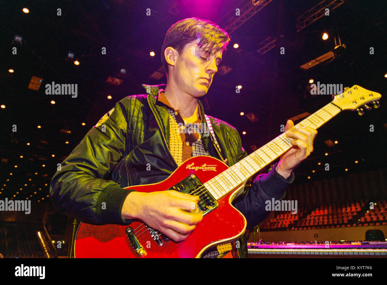 Nick McCarthy guitarist in Franz Ferdinand performing at the ...