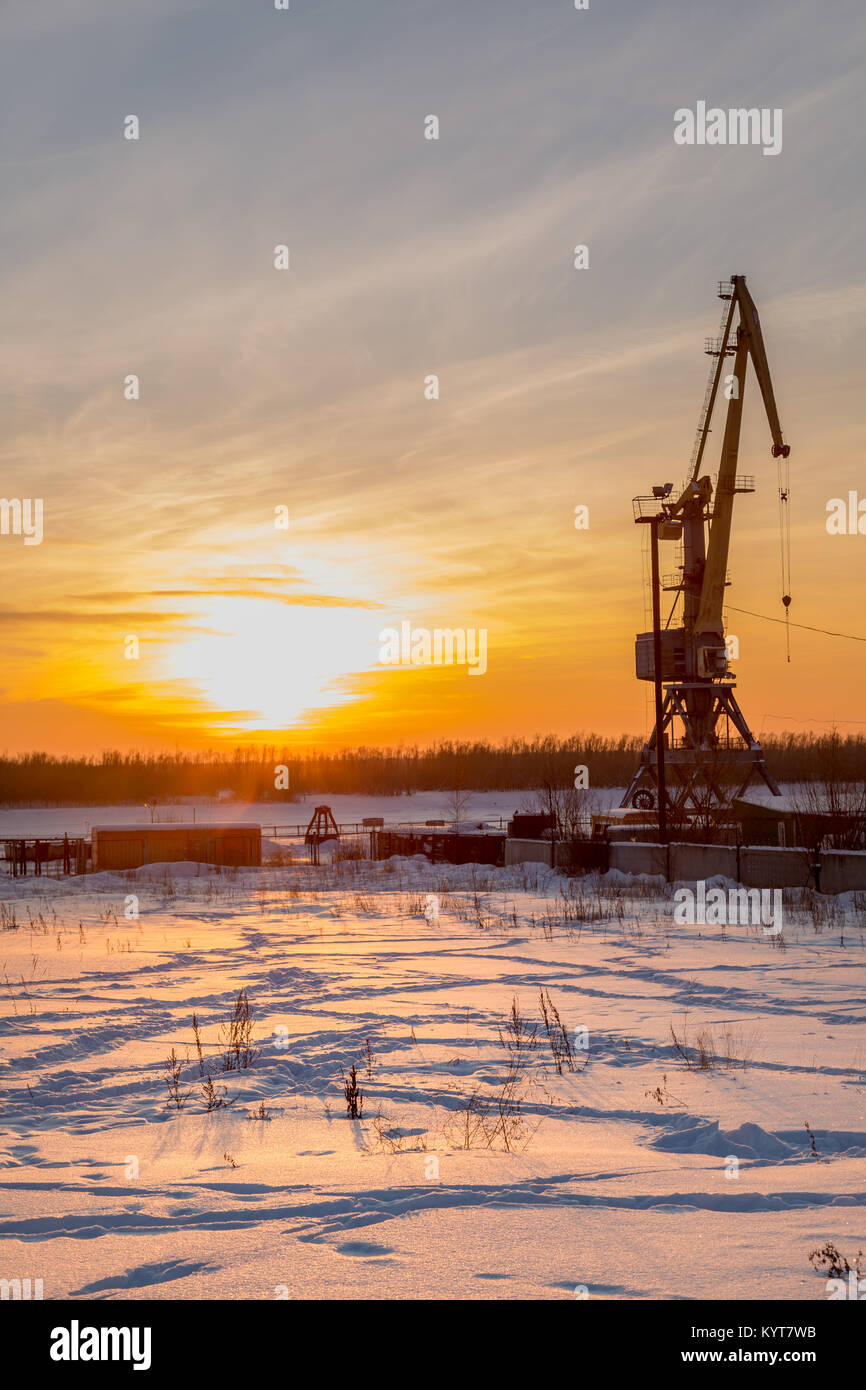 Sunset in December Stock Photo - Alamy