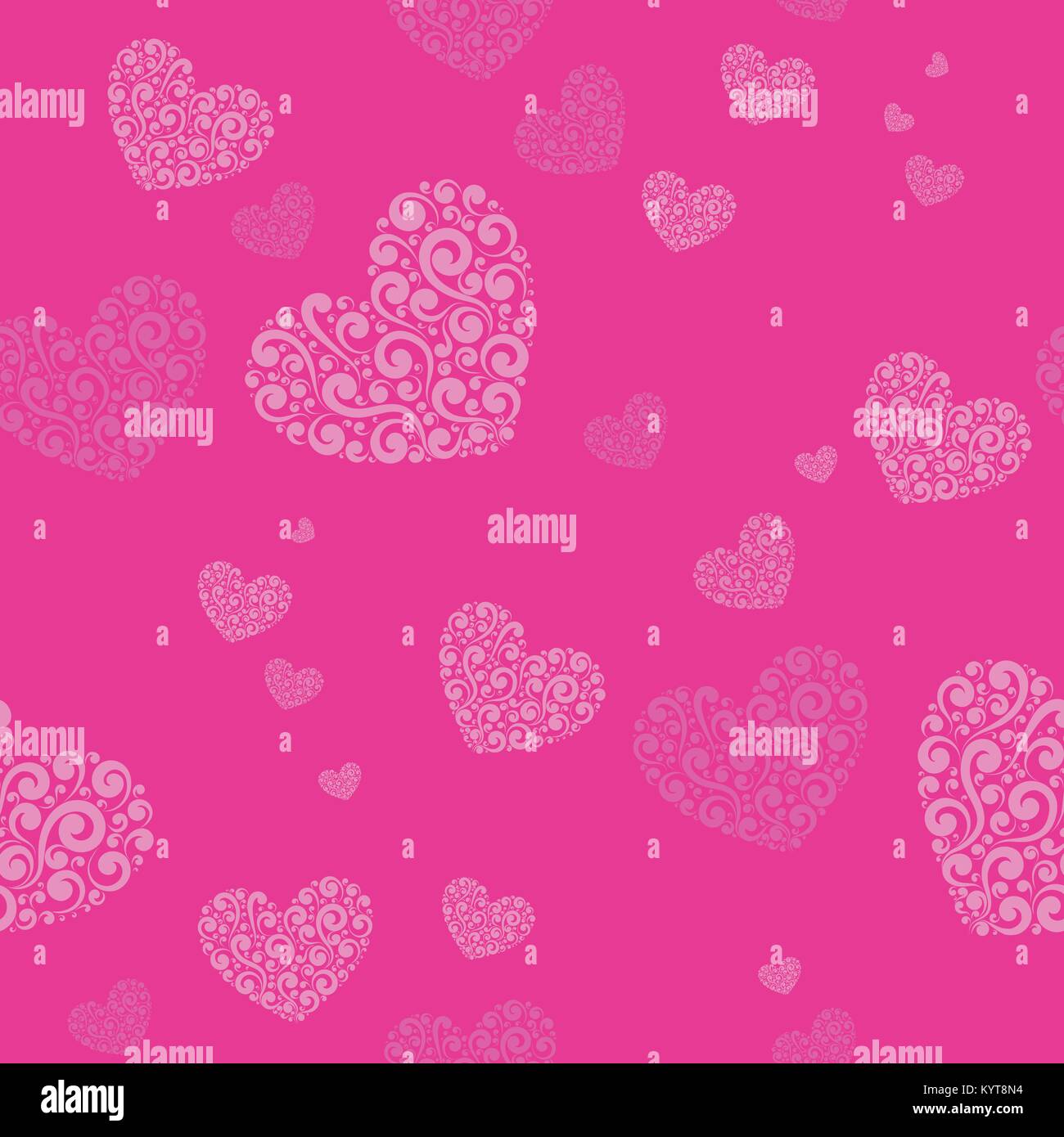 Valentine day seamless background with hearts Stock Vector Image & Art ...