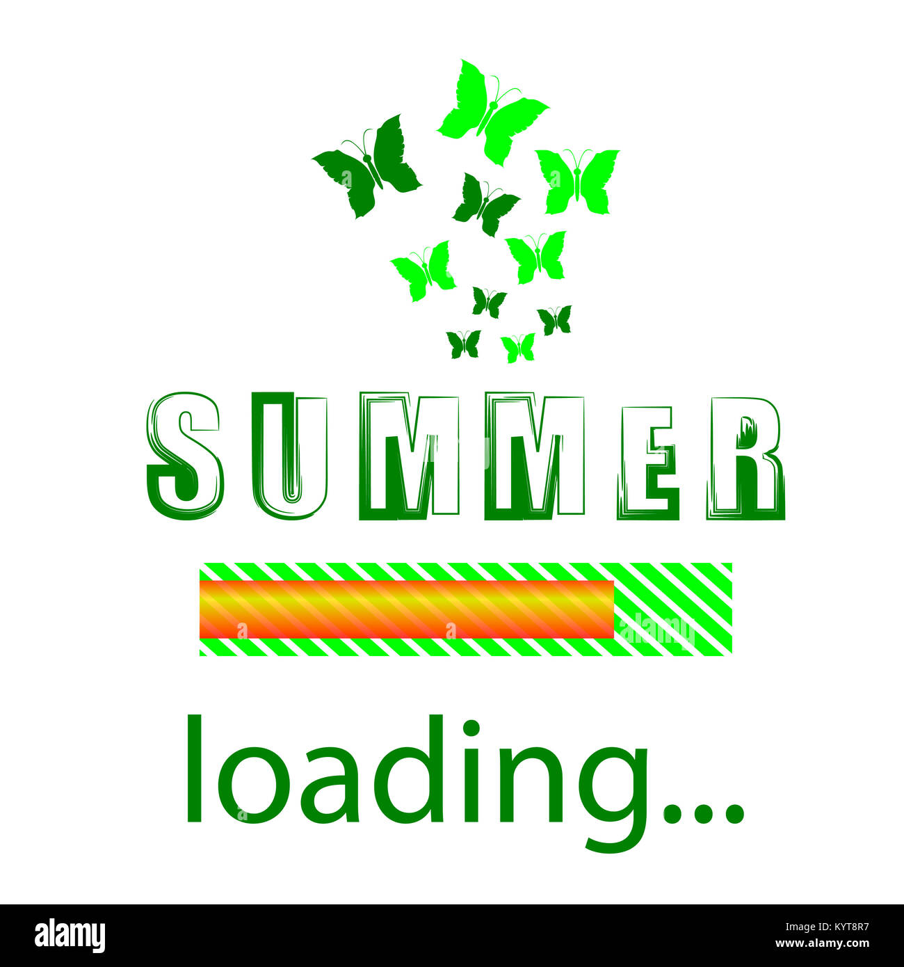Summer Loading. Seasonal Inscription Template Stock Photo - Alamy