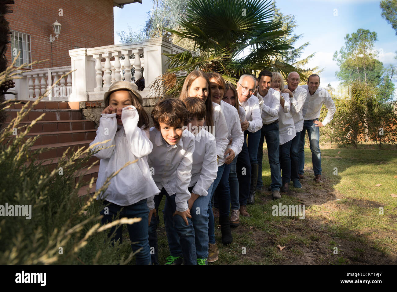 Group conga line dance hi-res stock photography and images - Alamy
