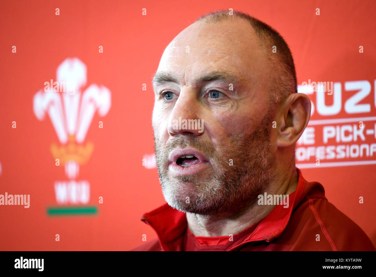 Wales Forward coach' Robin McBryde during the press conference at the ...