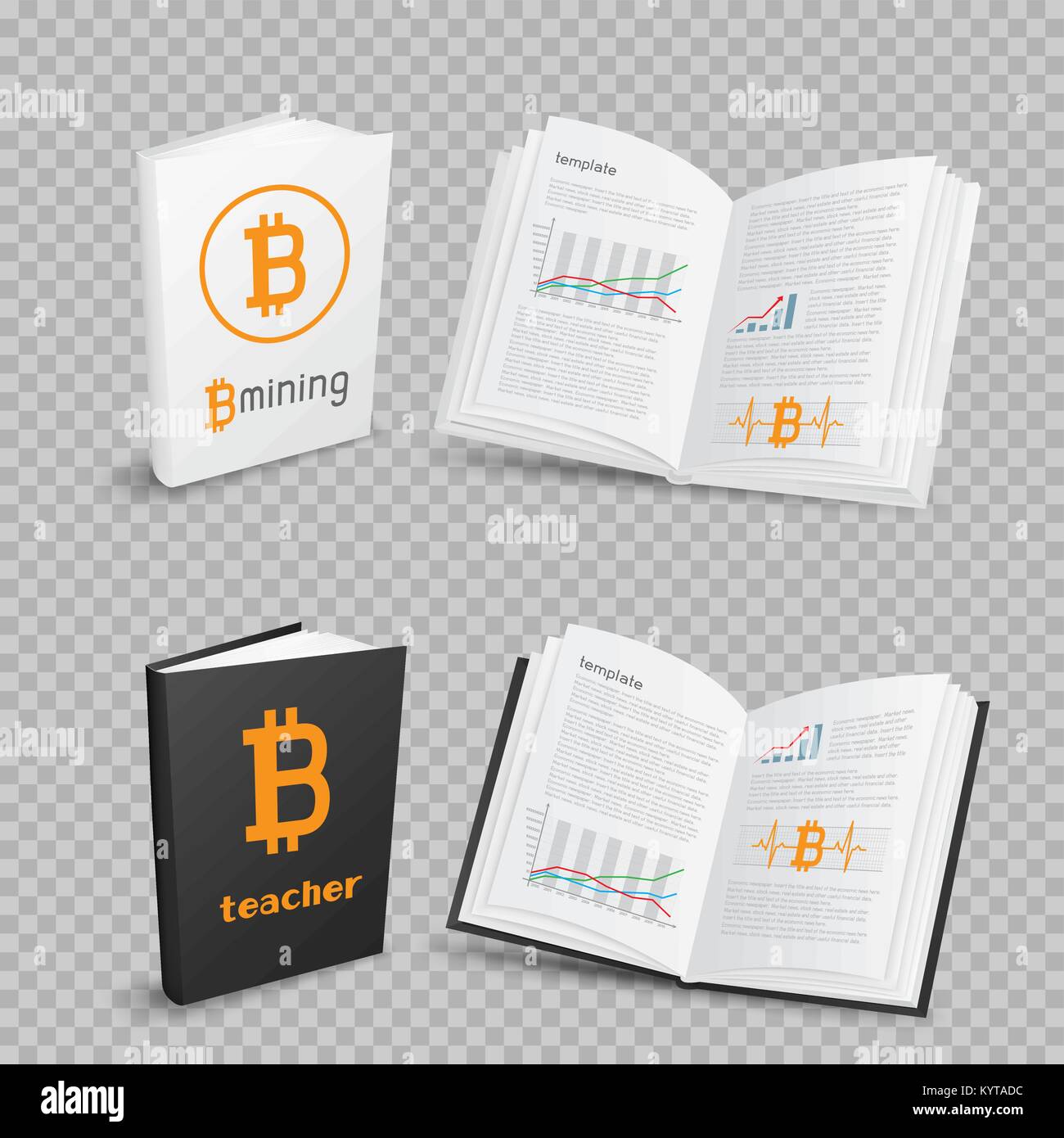 bitcoins books on transparent background Stock Vector Image & Art - Alamy