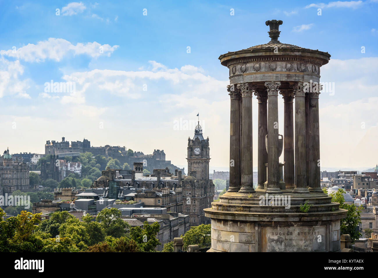 View of edinburgh castle from calton hill hi-res stock photography and ...