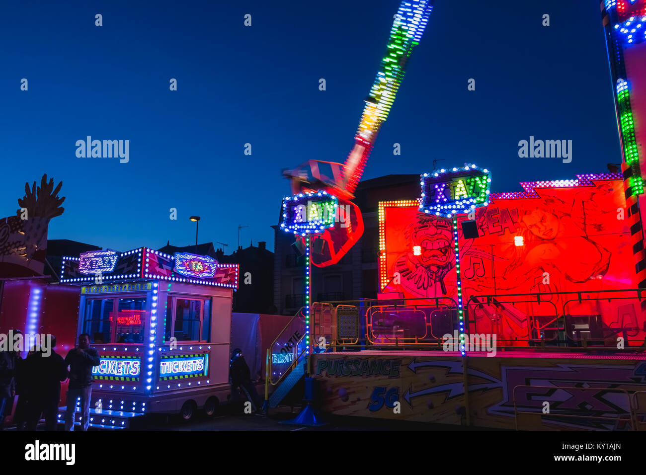 SABLES D OLONNE, FRANCE - November 27, 2016: In a traditional funfair ...