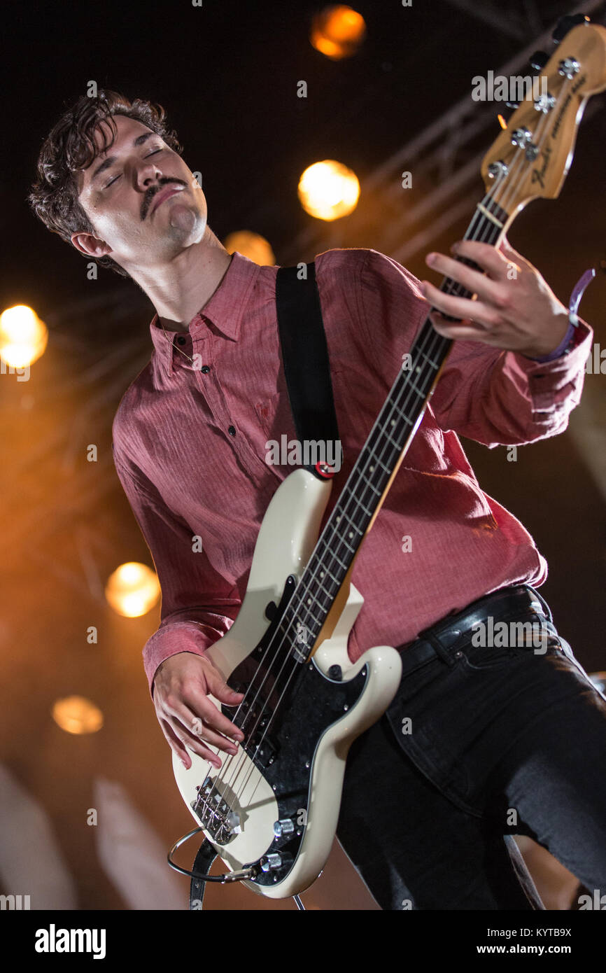 The Danish indie-rock band Efterklang performs a live concert at the ...