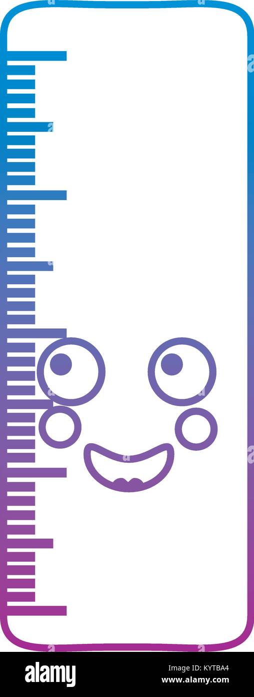 ruler happy school supplies kawaii icon image Stock Vector Image & Art ...