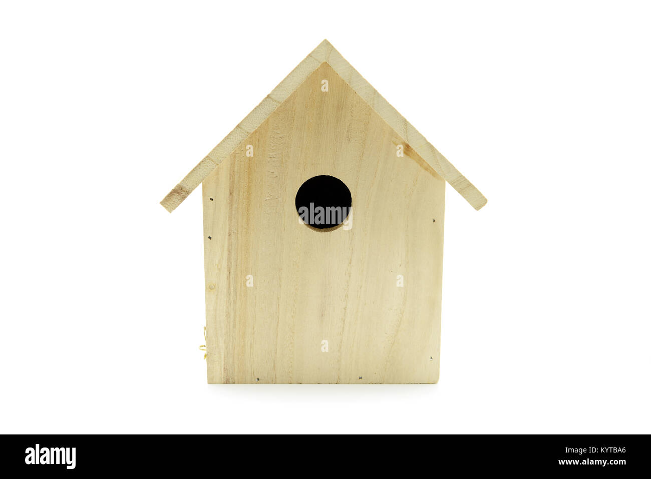 Bird nesting box on white isolated background Stock Photo - Alamy