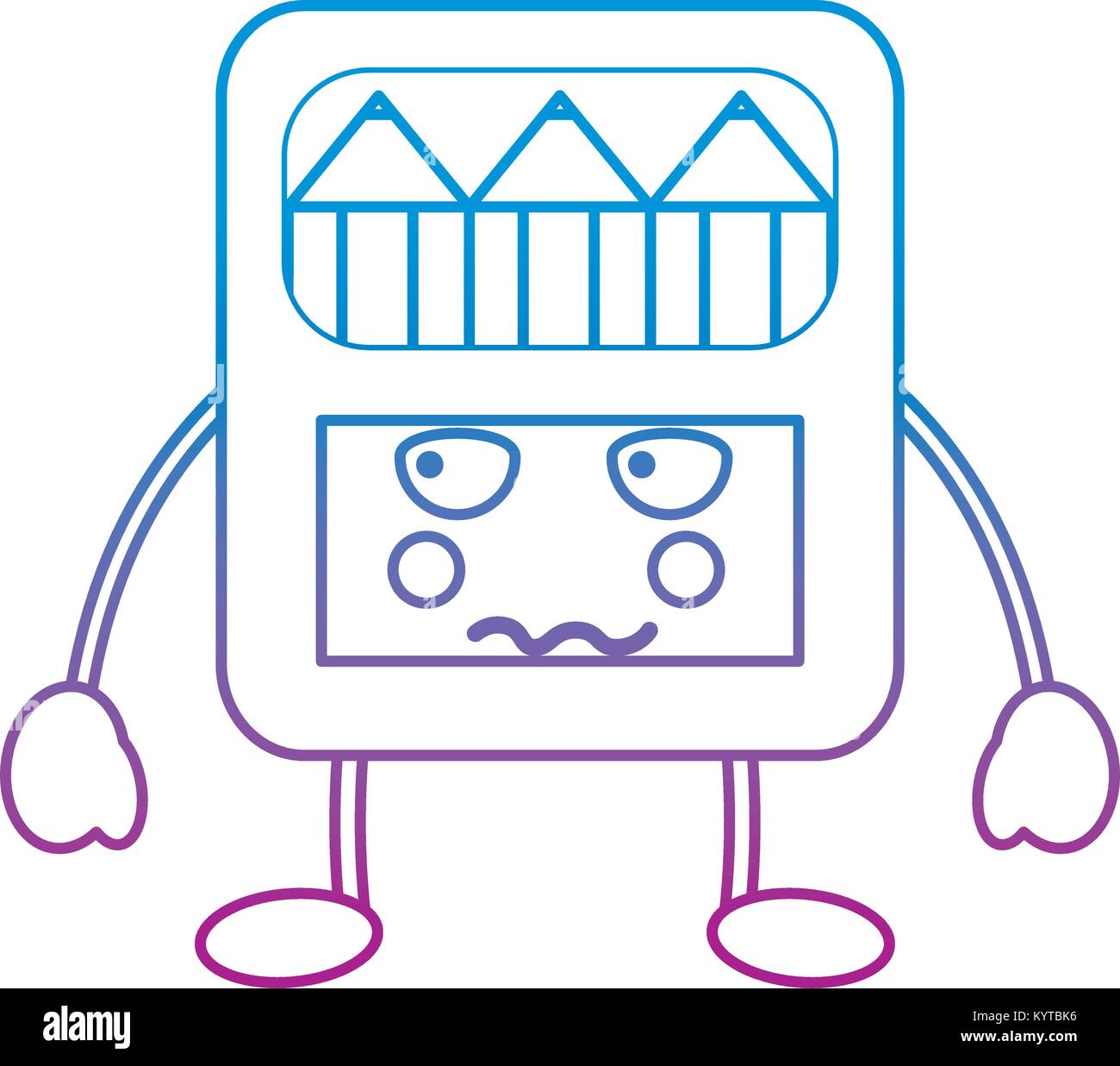 Draw pen character line Stock Vector Images - Alamy