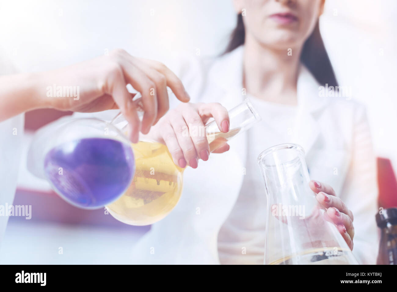 Science is not boring at all. Scaled up shot of a female teacher ...