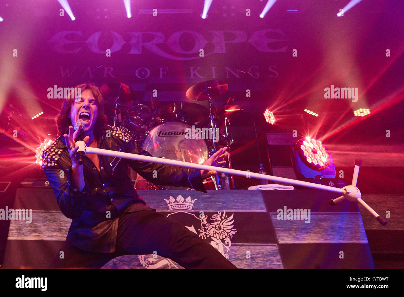 The Swedish glam rock band Europe performs a live concert at ...