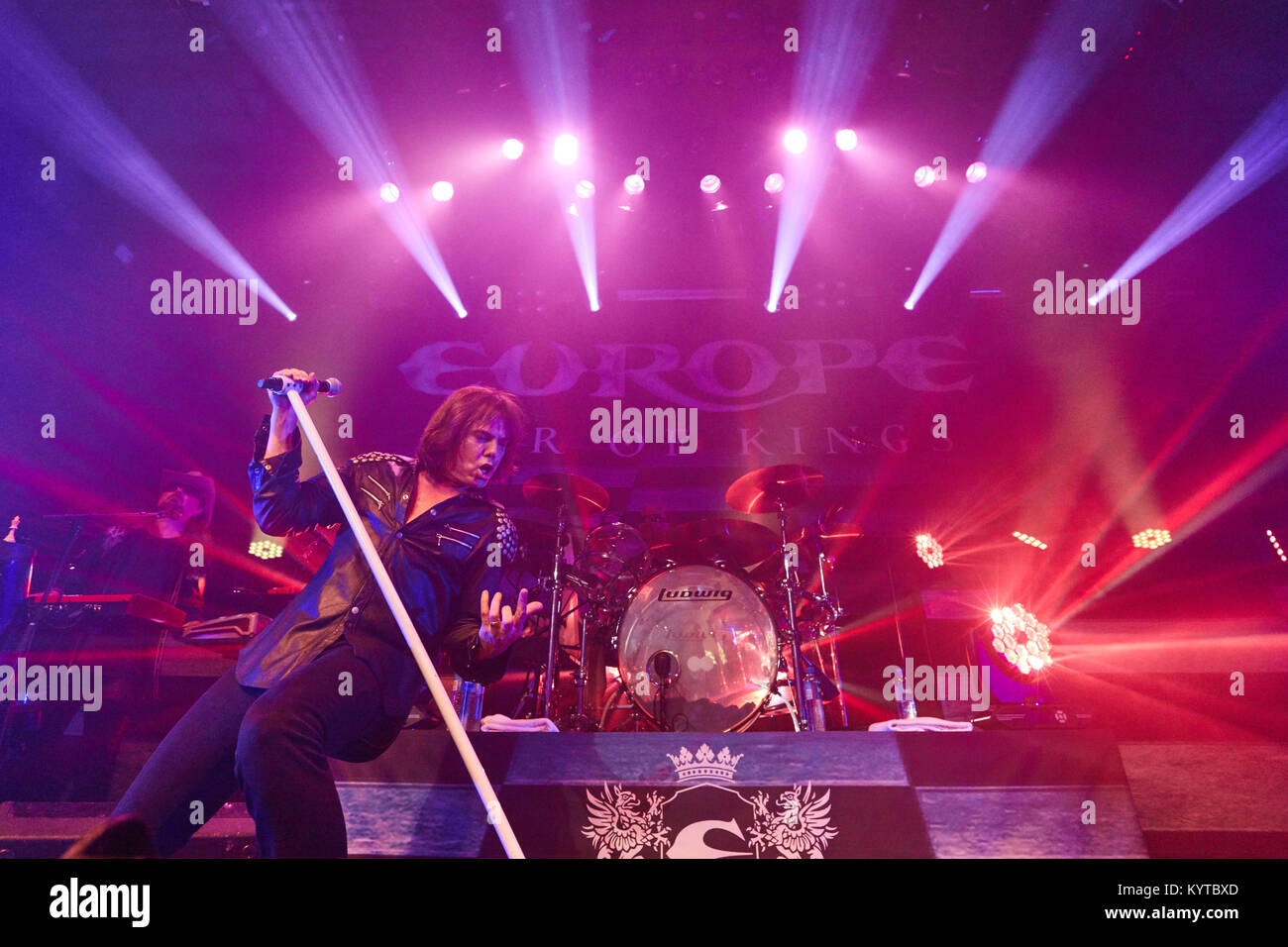 The Swedish glam rock band Europe performs a live concert at ...