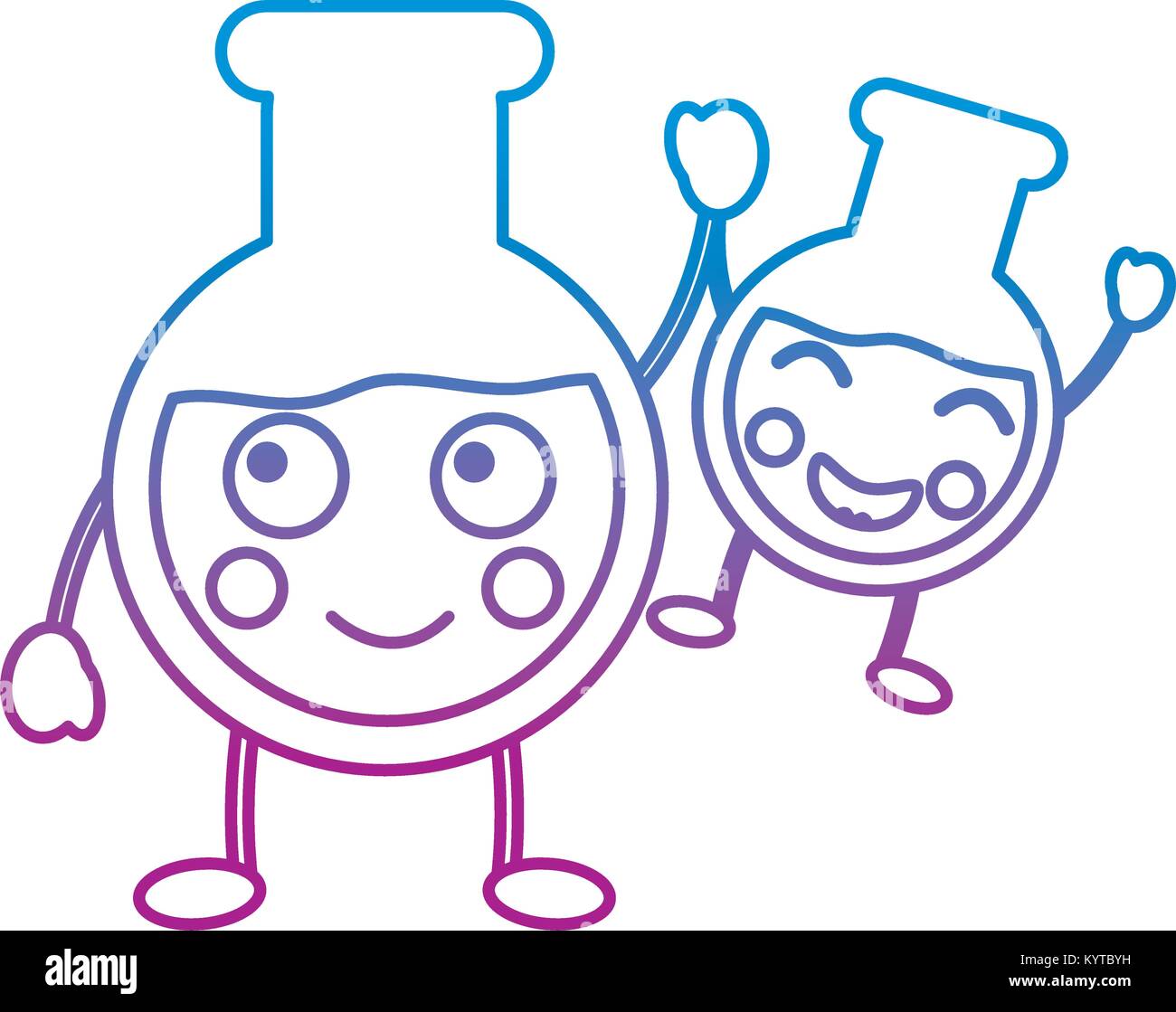 cartoon tube tests laboratory kawaii character Stock Vector Image & Art ...