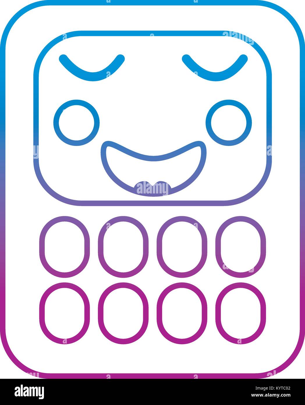 Calculator math character kawaii hi-res stock photography and images ...