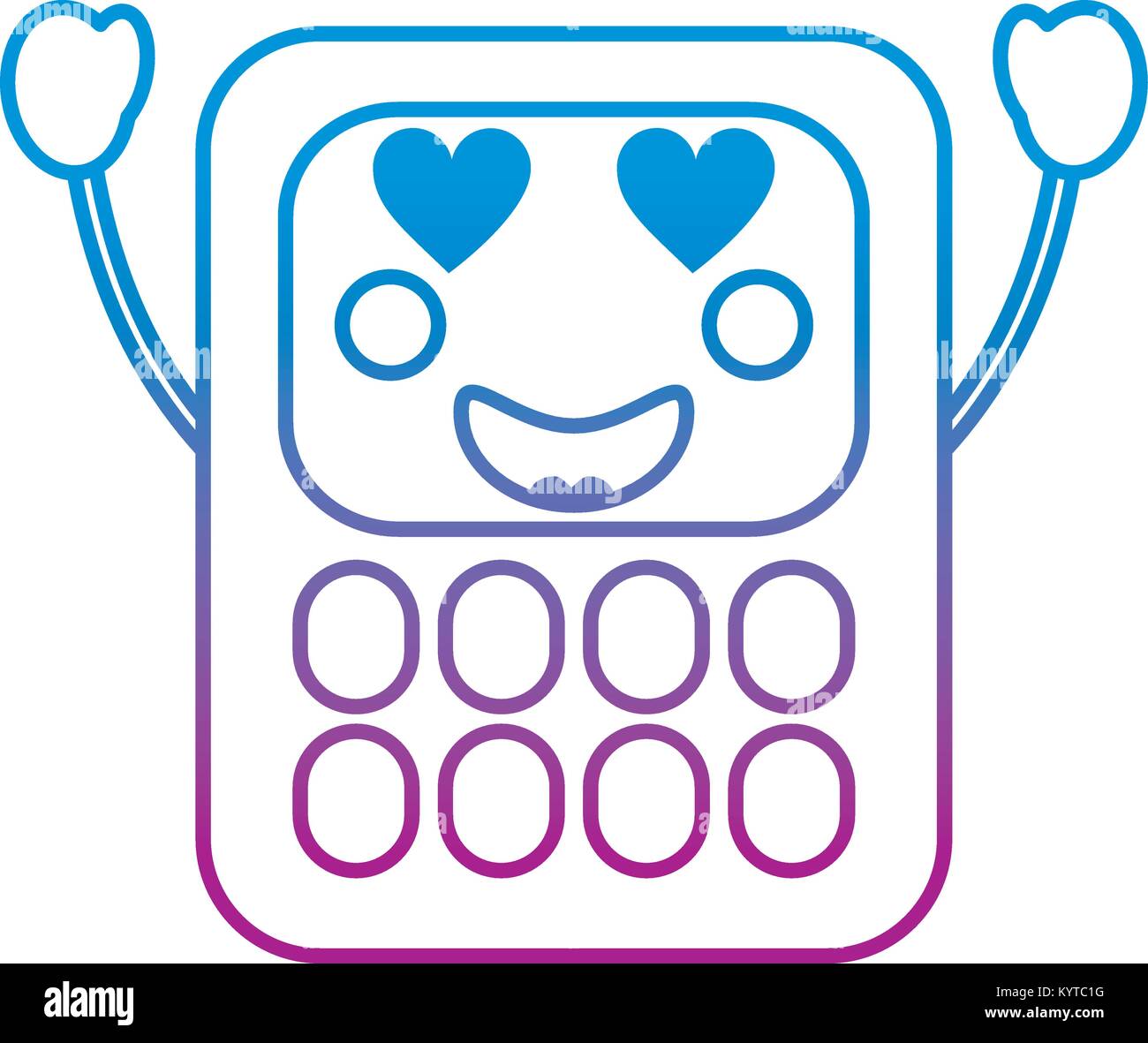 calculator math kawaii character cartoon Stock Vector Image & Art - Alamy