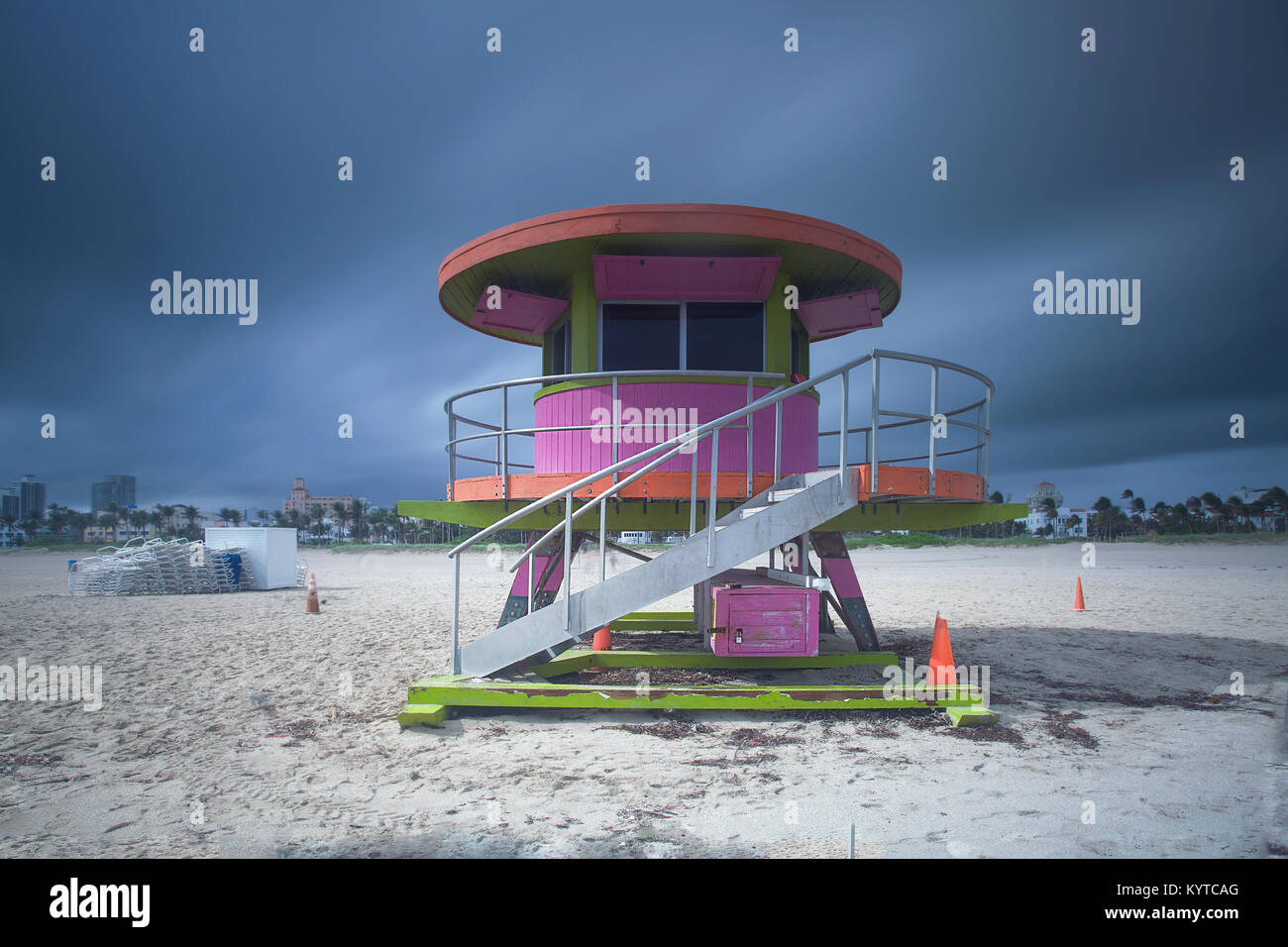 LIfeguard Station, Miami Beach Stock Photo - Alamy