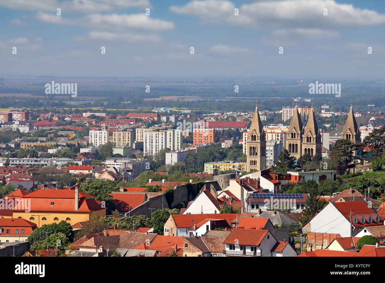 cityscape Pecs Hungary Stock Photo - Alamy