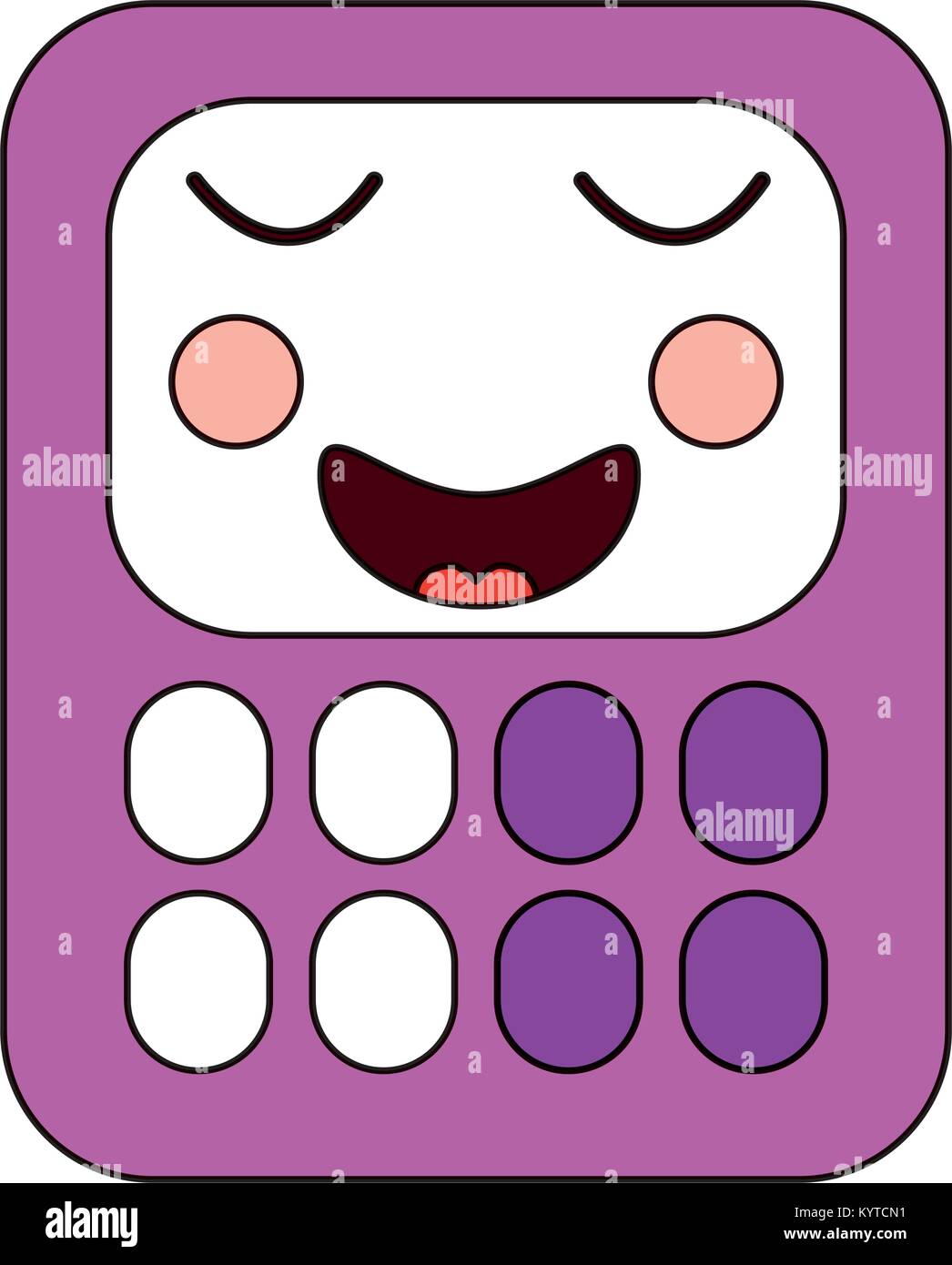 Calculator math character kawaii hi-res stock photography and images ...