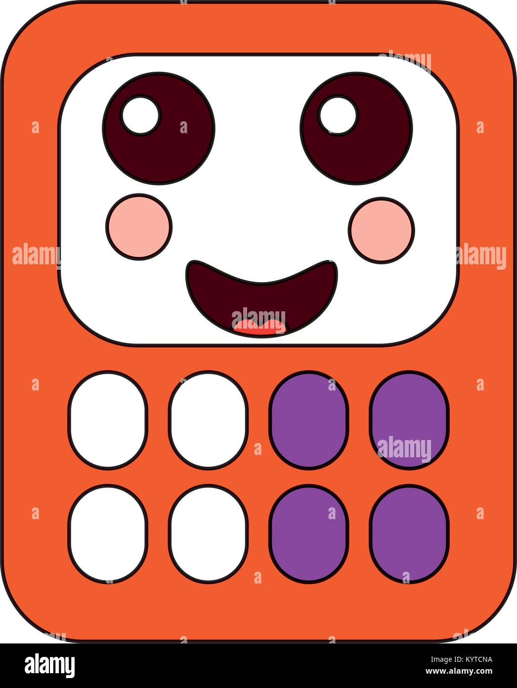 Calculator math character kawaii hi-res stock photography and images ...