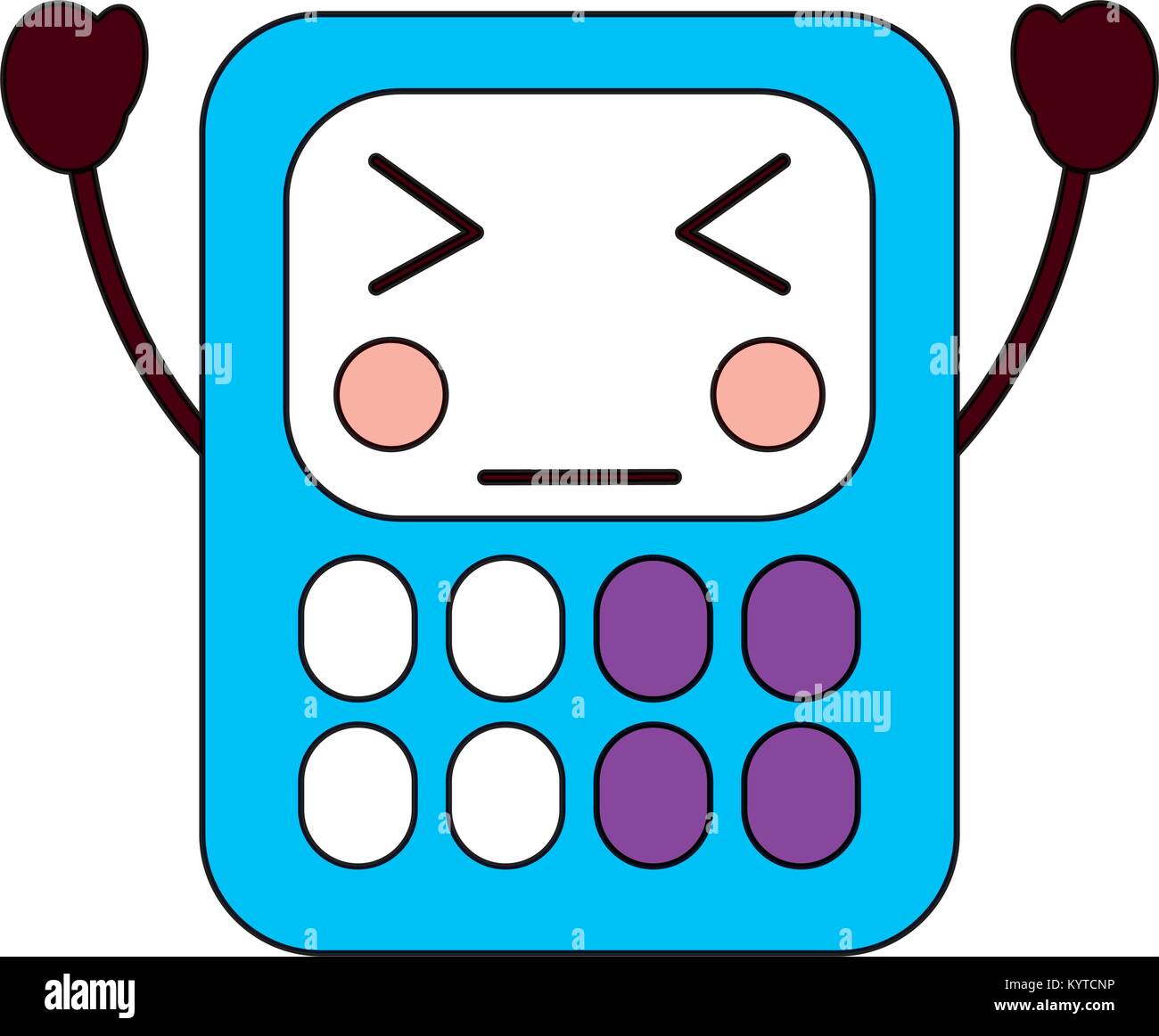 Calculator math character kawaii hi-res stock photography and images ...