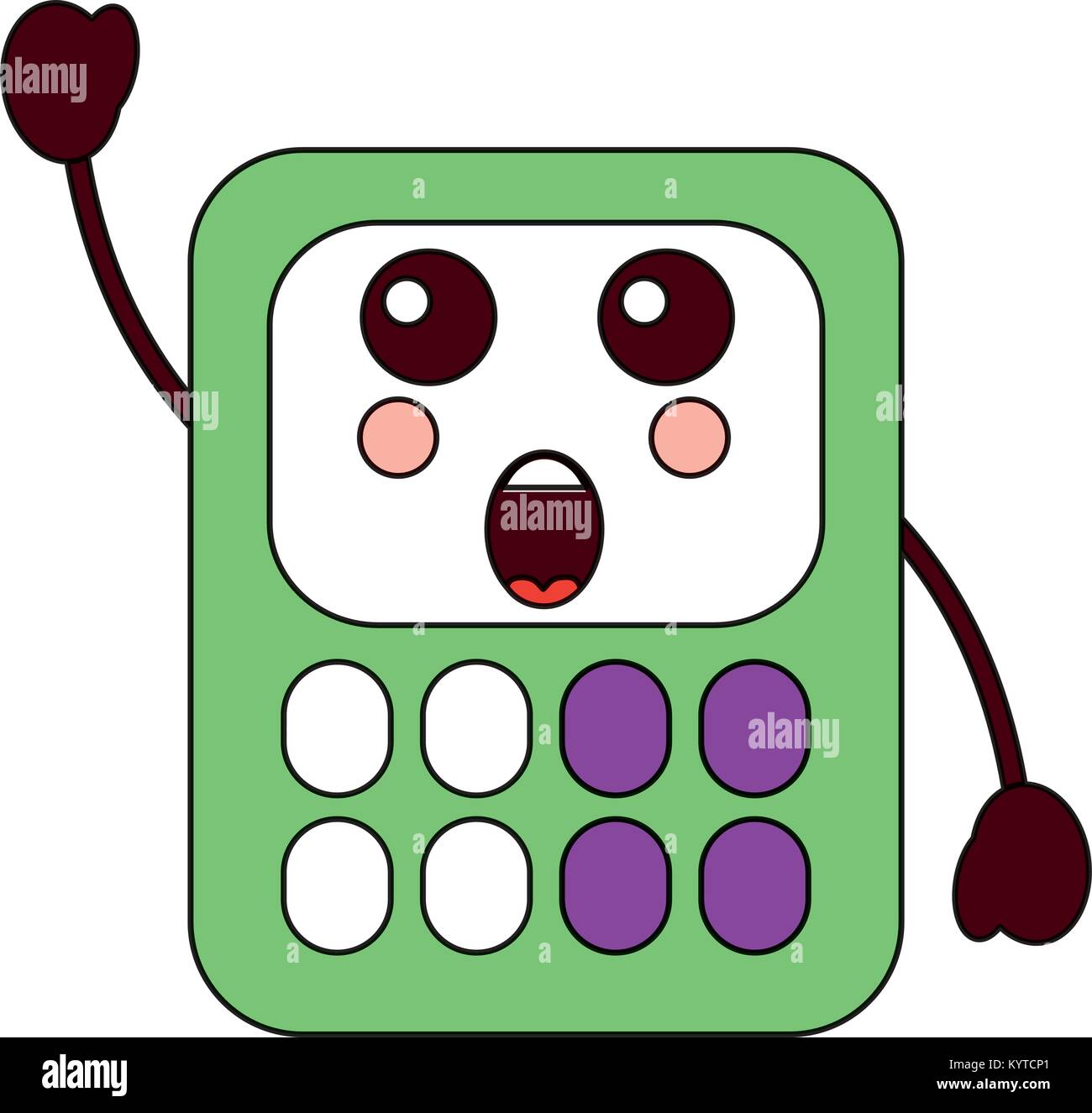 Calculator math character kawaii hi-res stock photography and images ...