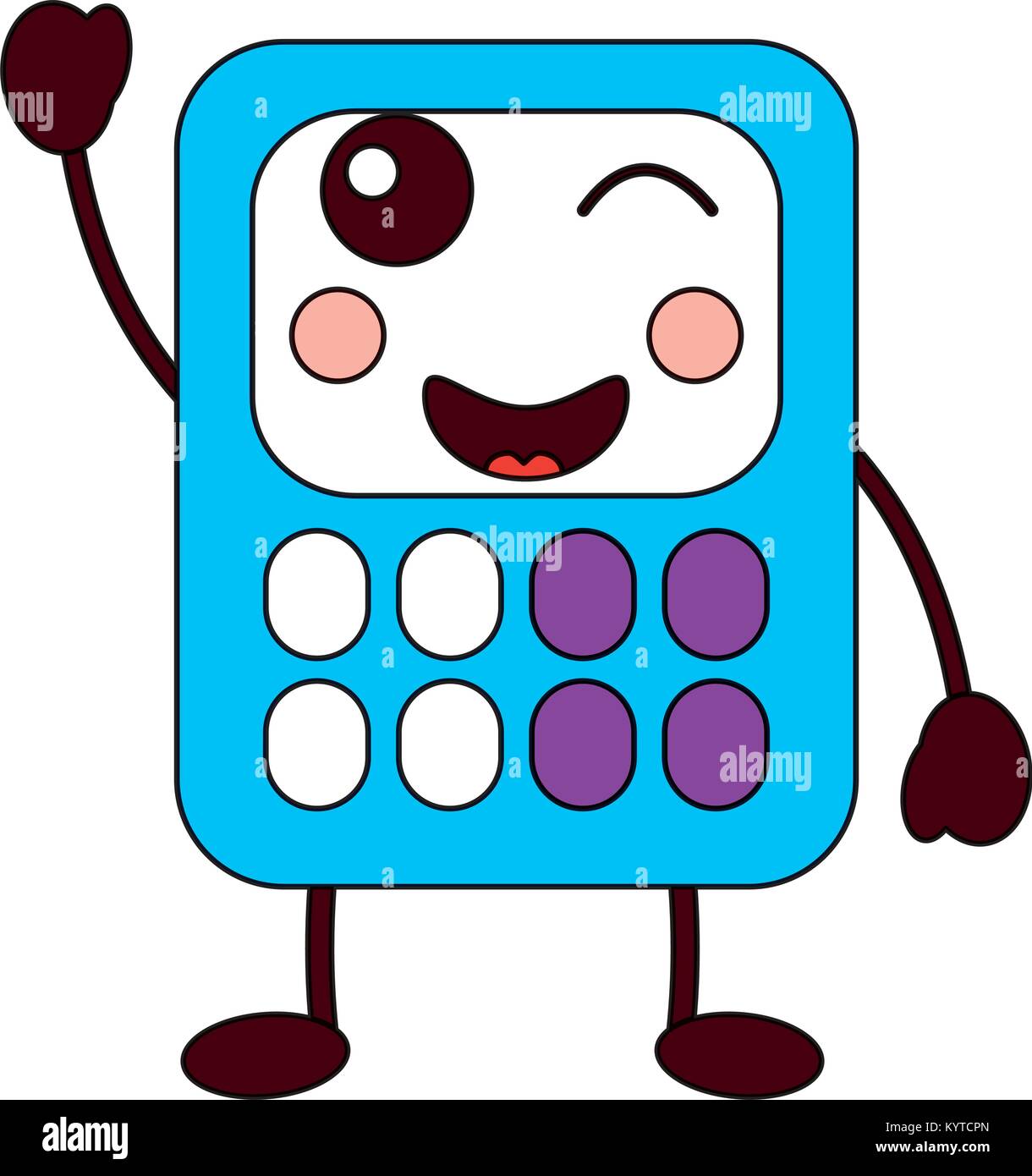 Calculator cartoon hi-res stock photography and images - Alamy
