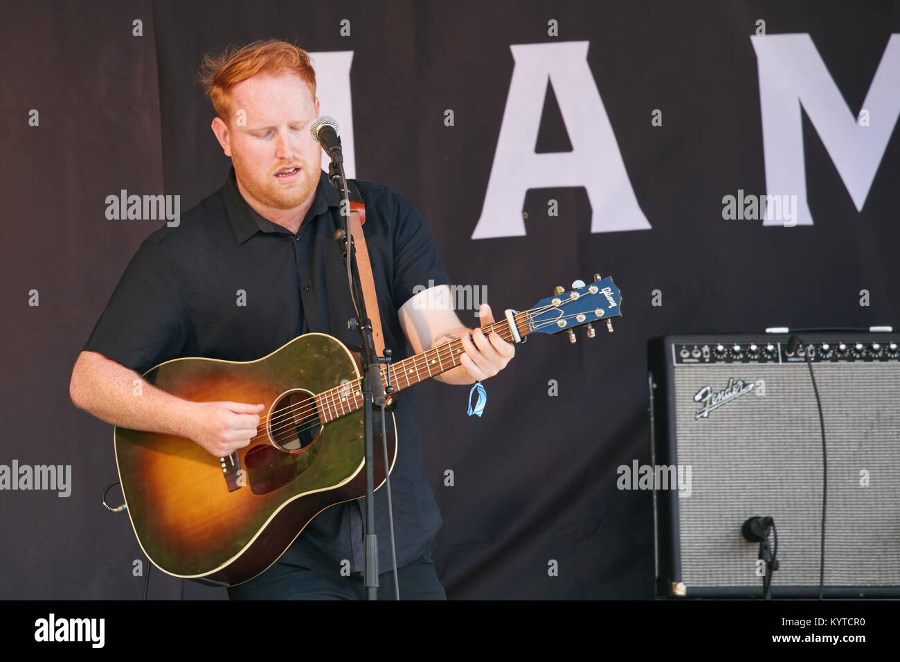 The Irish singer, songwriter and musician Gavin James performs a live ...