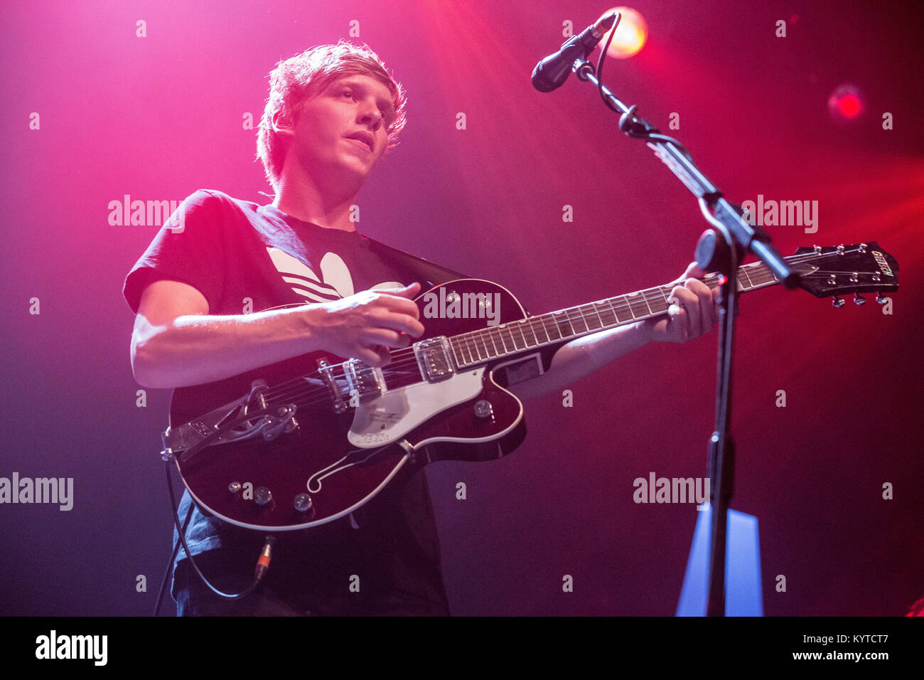 The English singer, songwriter and musician George Ezra performs a live ...