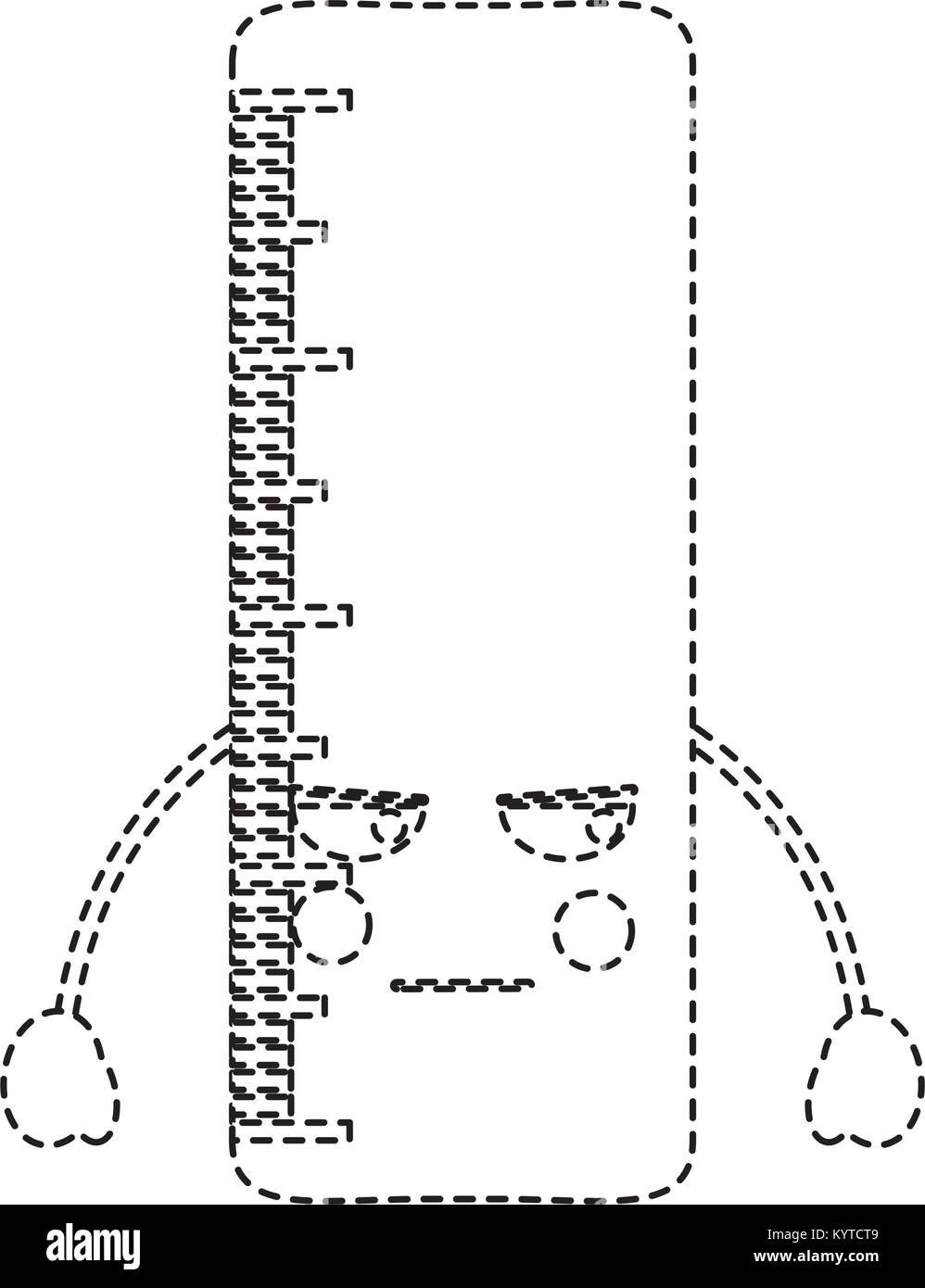 school ruler comic character kawaii Stock Vector Image & Art - Alamy