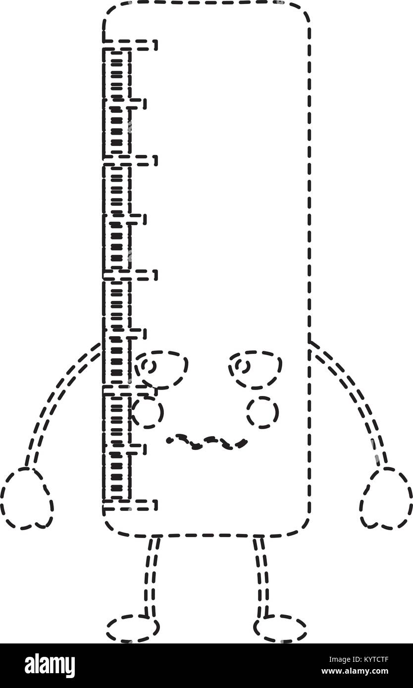 school ruler comic character kawaii Stock Vector Image & Art - Alamy