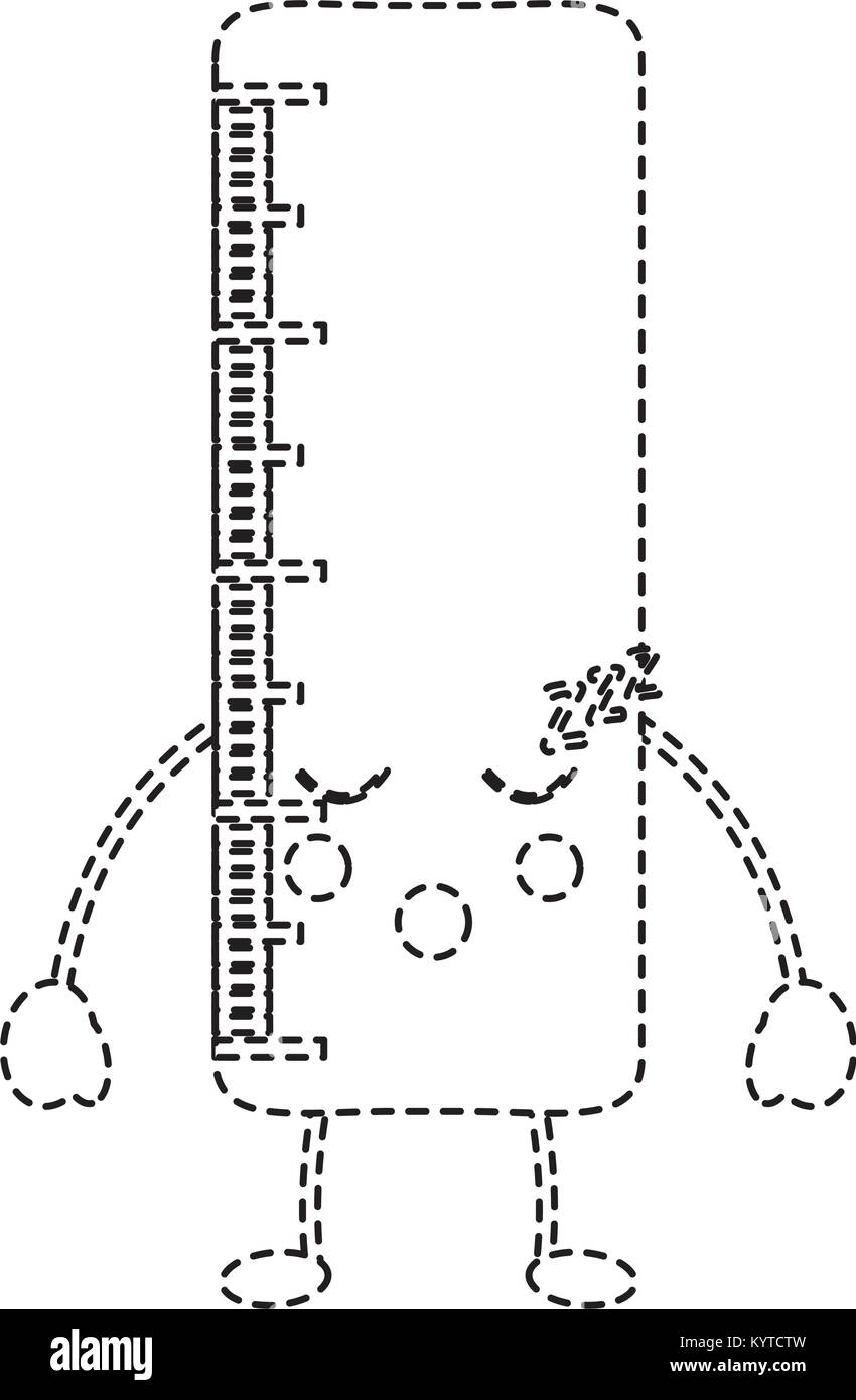 school ruler comic character kawaii Stock Vector Image & Art - Alamy