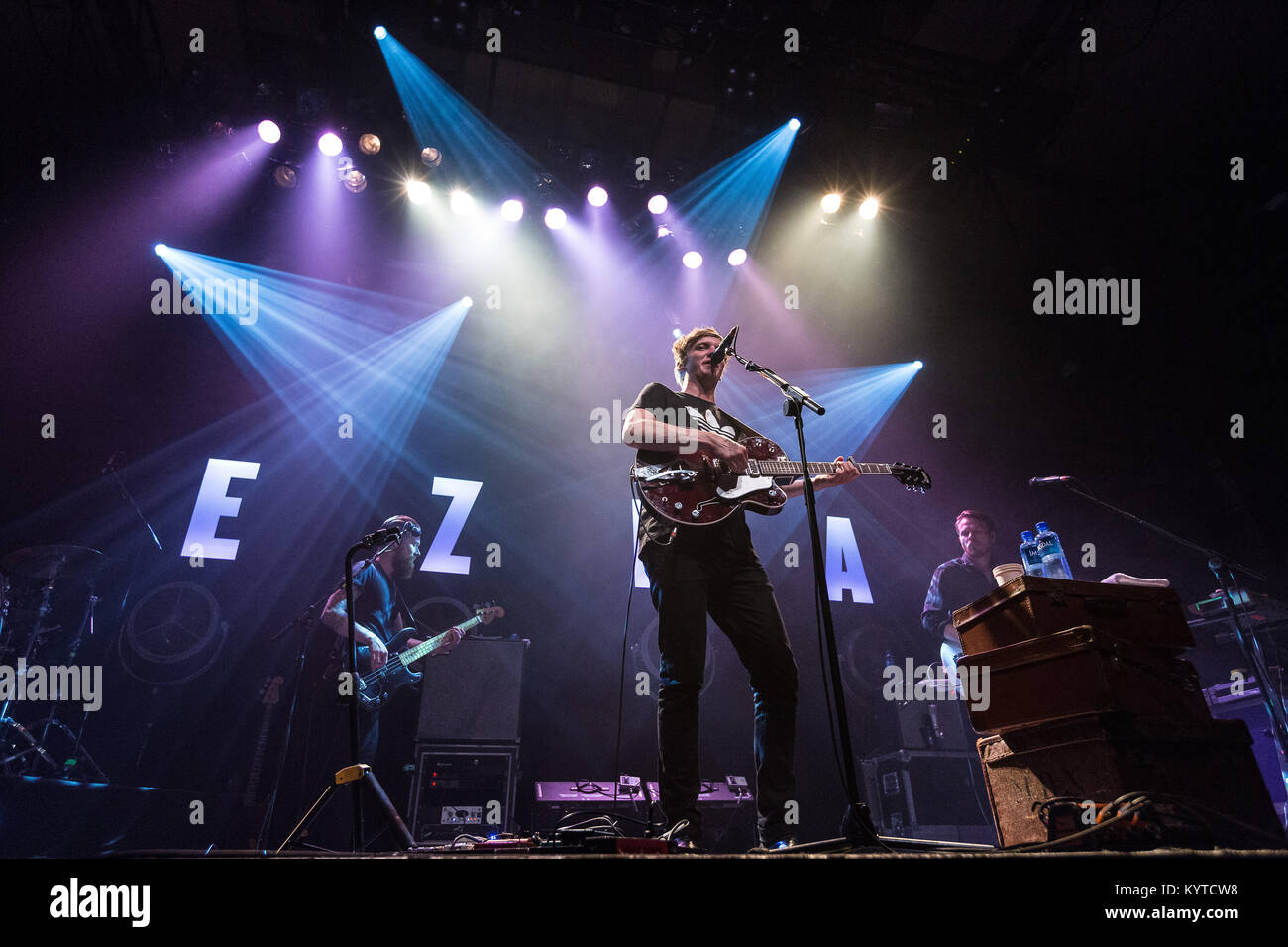 The English singer, songwriter and musician George Ezra performs a live ...