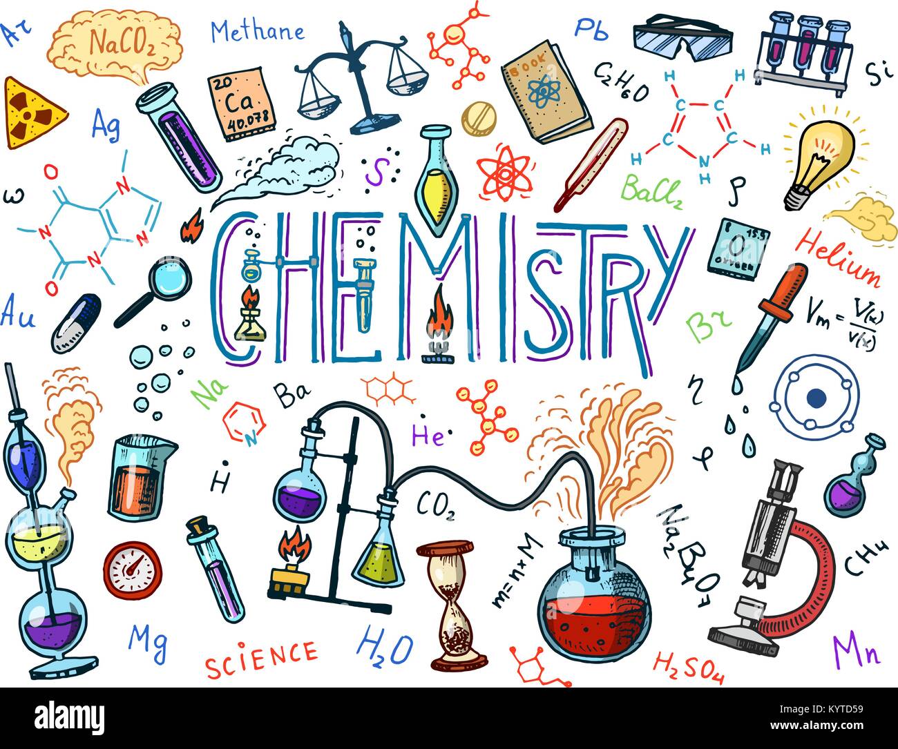 Formulas and chemical reactions Stock Vector Images - Alamy