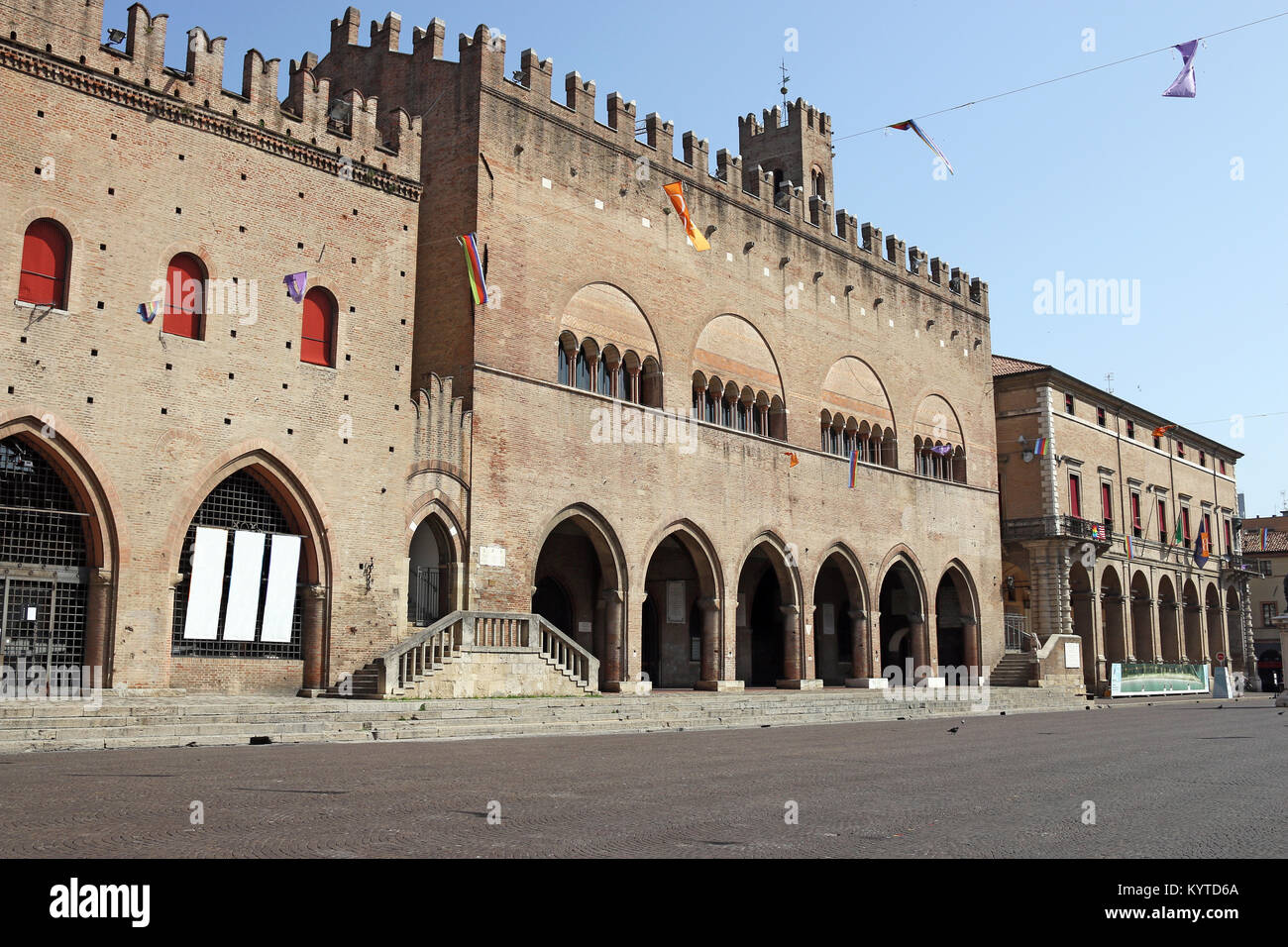 Rimini city hall Cavour square Italy Stock Photo - Alamy