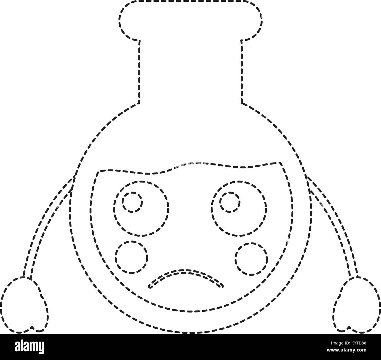 sad flask laboratory kawaii icon image Stock Vector Image & Art - Alamy