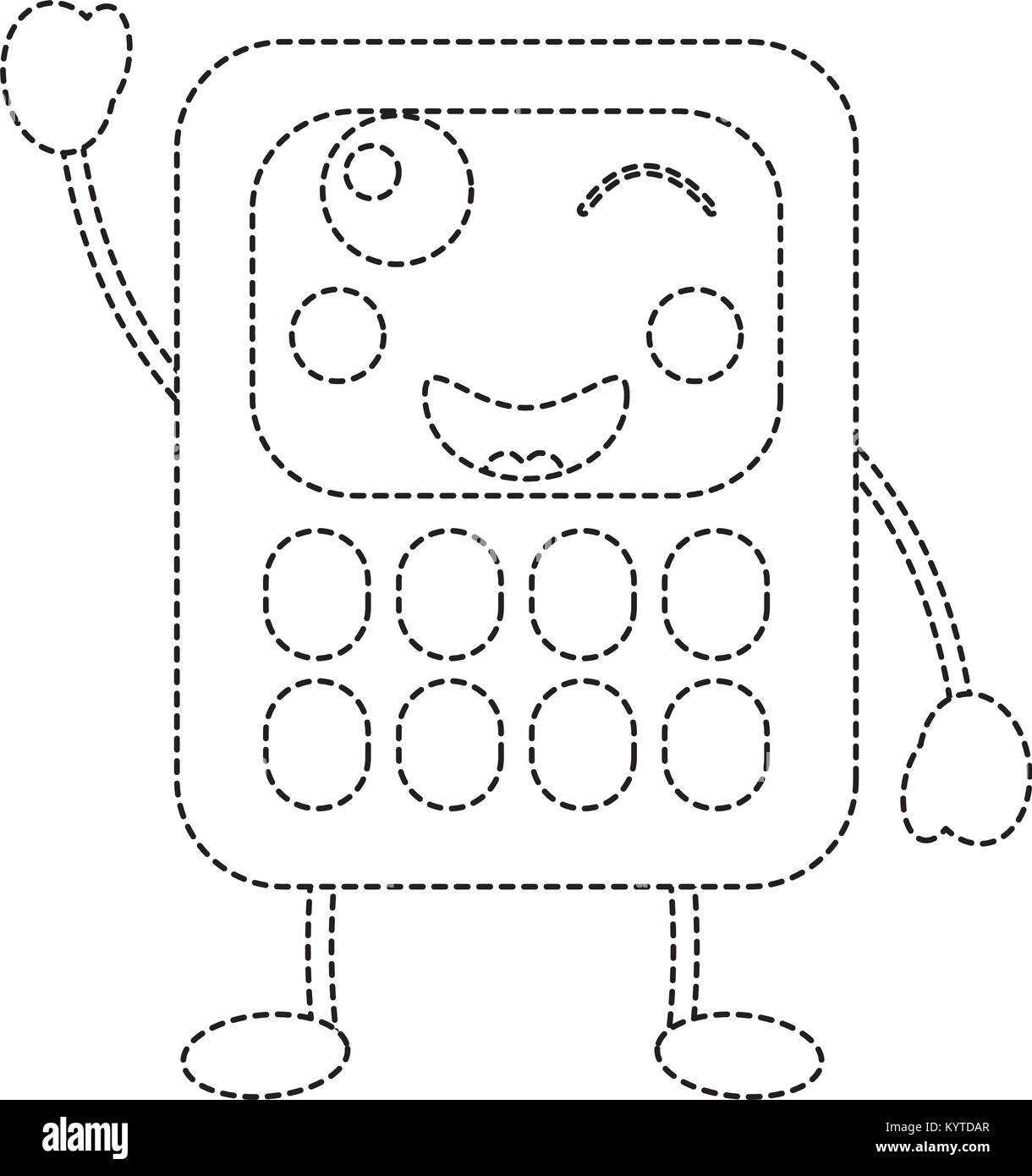 happy calculator school supplies kawaii icon image Stock Vector Image ...