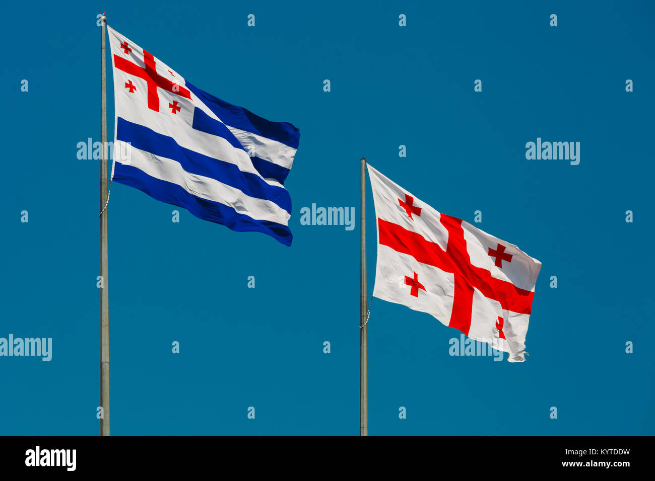 Cross flag georgia hi-res stock photography and images - Alamy