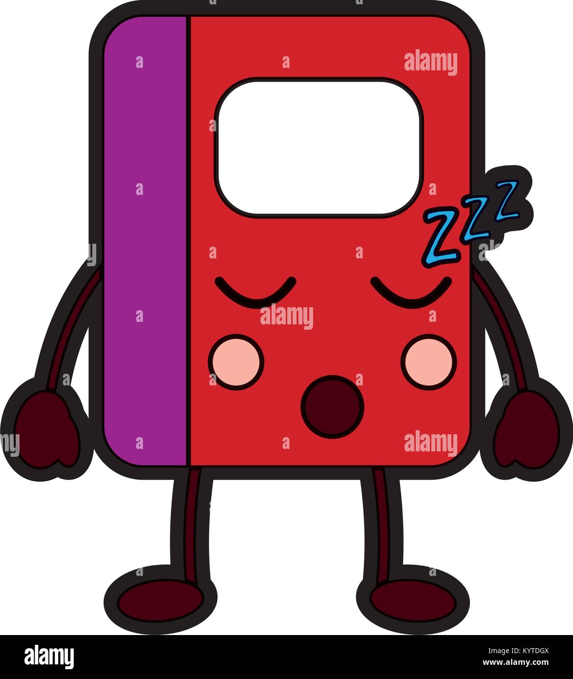 notebook sleep school supplies kawaii icon image Stock Vector Image ...